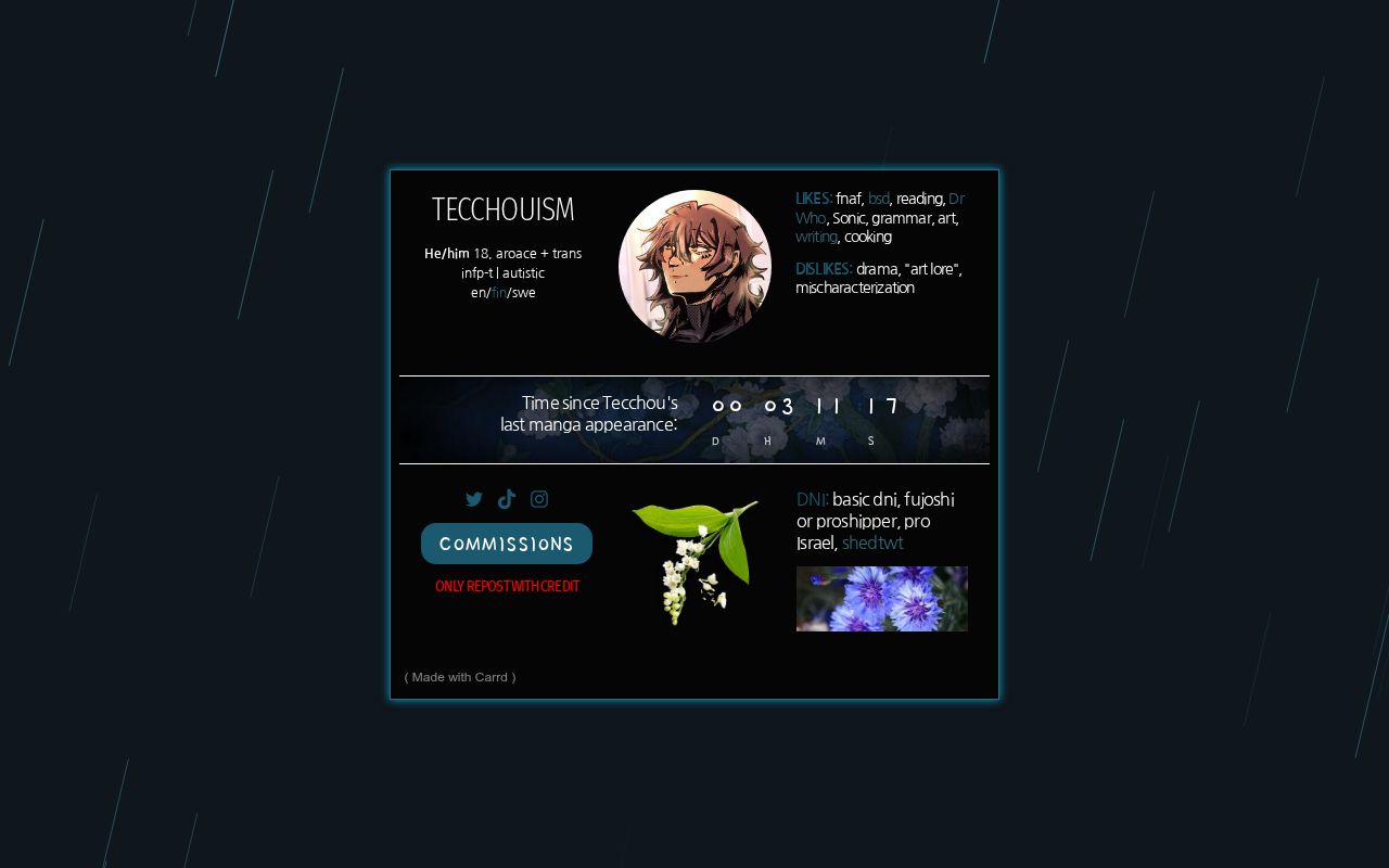 Tecchouism's carrd!! (copy)